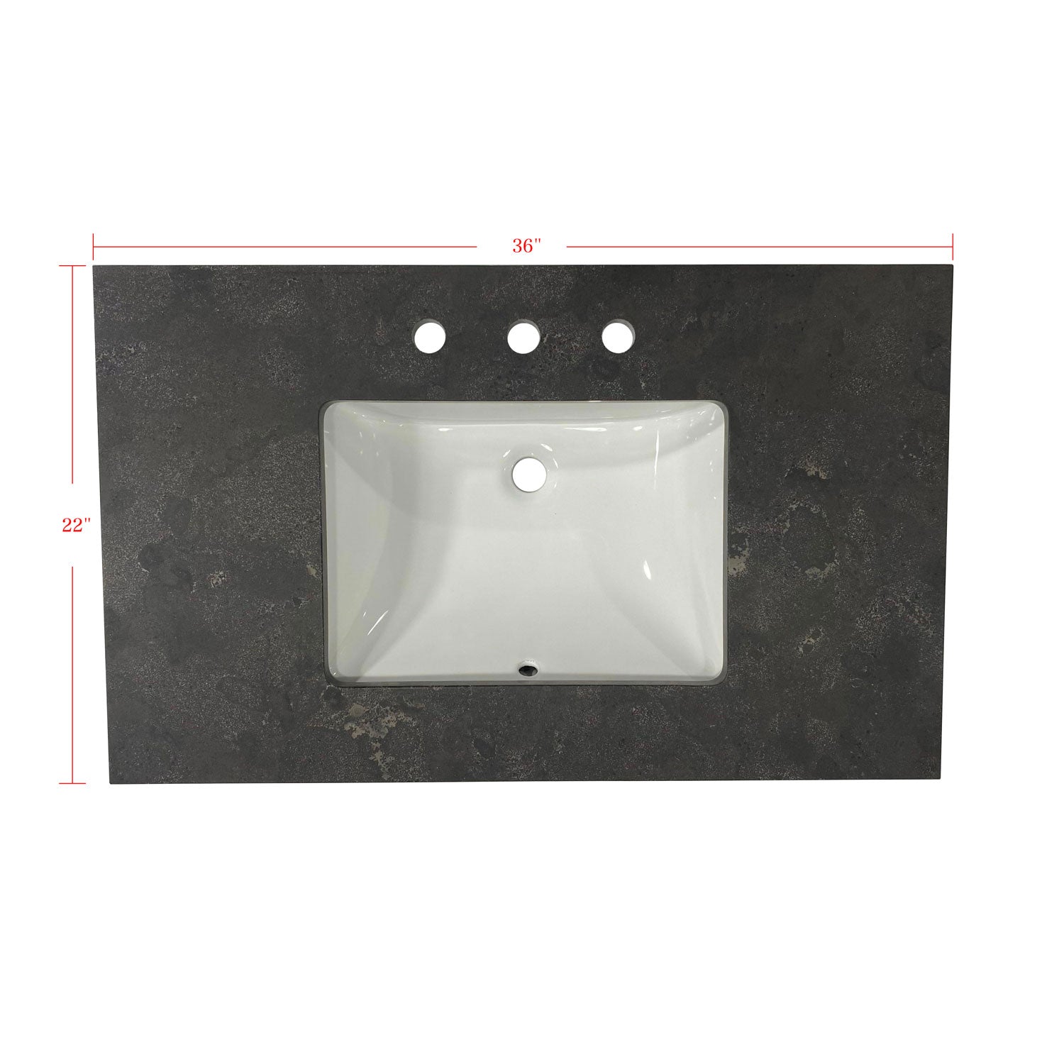 36/42/48/54/60/72 inch Blue Limestone Top - Vanityart